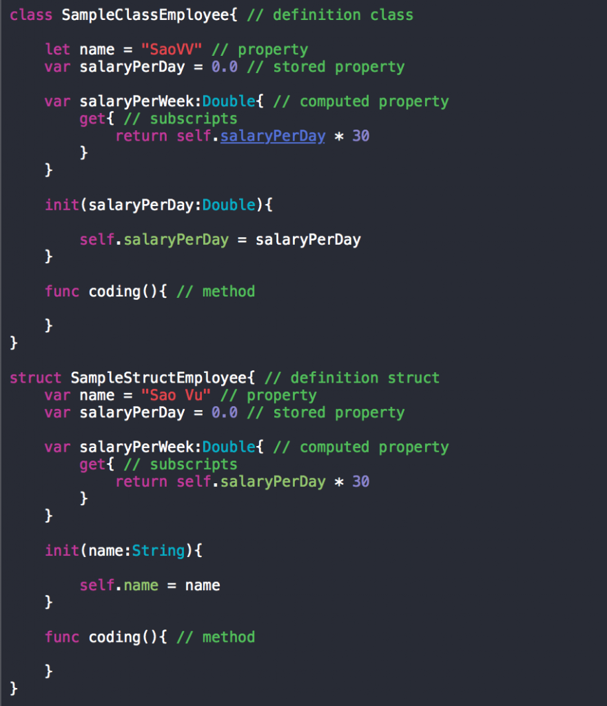 Sự Khác Biệt Giữa Struct Và Class Trong Swift Why Don T You Swifty